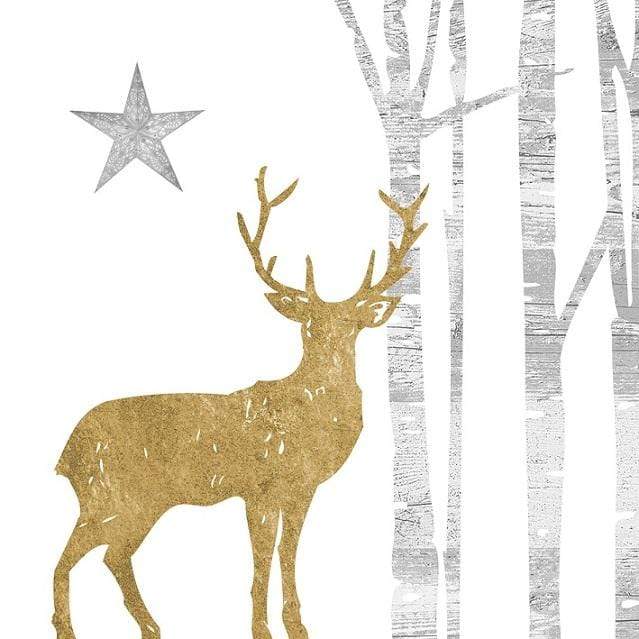 Papierserviette goldener Hirsch – Ariane Rueckeshaeuser